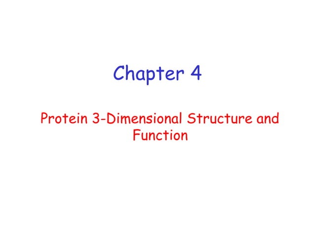 Chapter 4 (part 1) protein structure introduction- 2nd structure | PPT