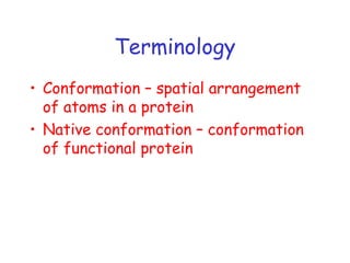 Chapter 4 (part 1) protein structure introduction- 2nd structure | PPT