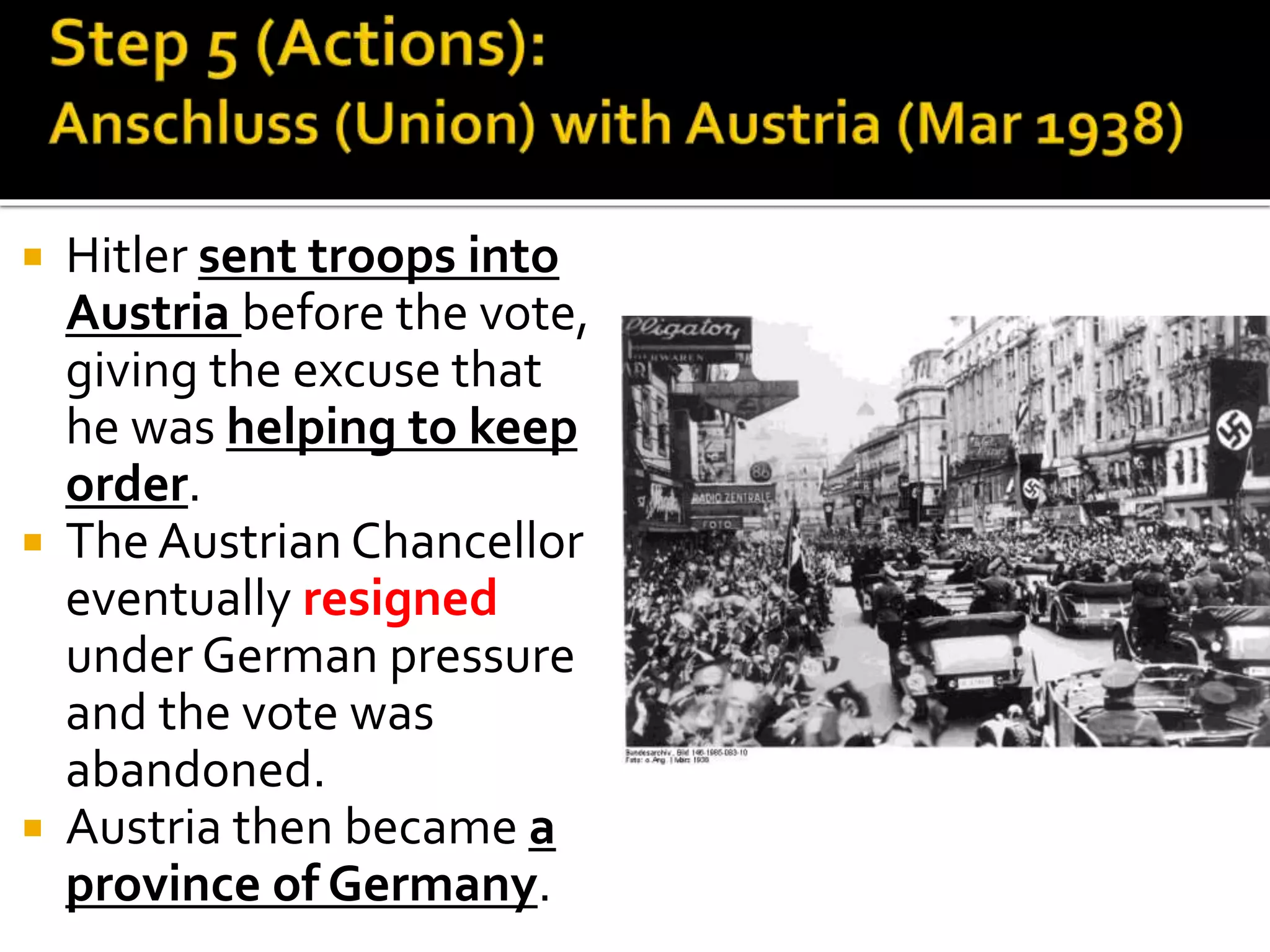 Chapter 4 Part Two (Hitler's expansionist policy) | PPTX