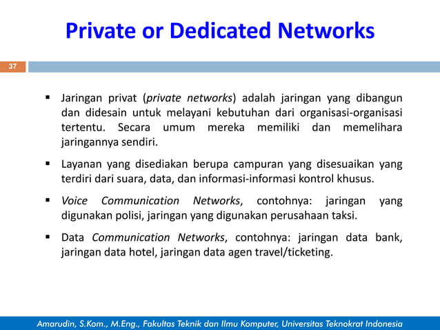 Chapter4 Pengantar Jaringan Telekomunikasi | PPT