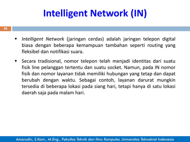 Chapter4 Pengantar Jaringan Telekomunikasi | PPT