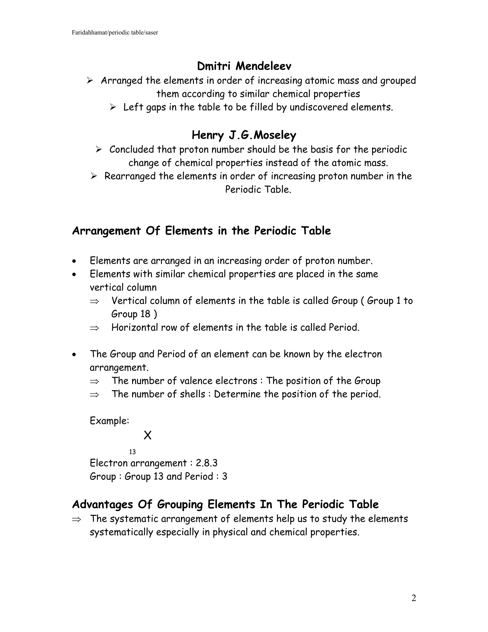 Chapter 4 perodic table | PDF | Chemistry | Science