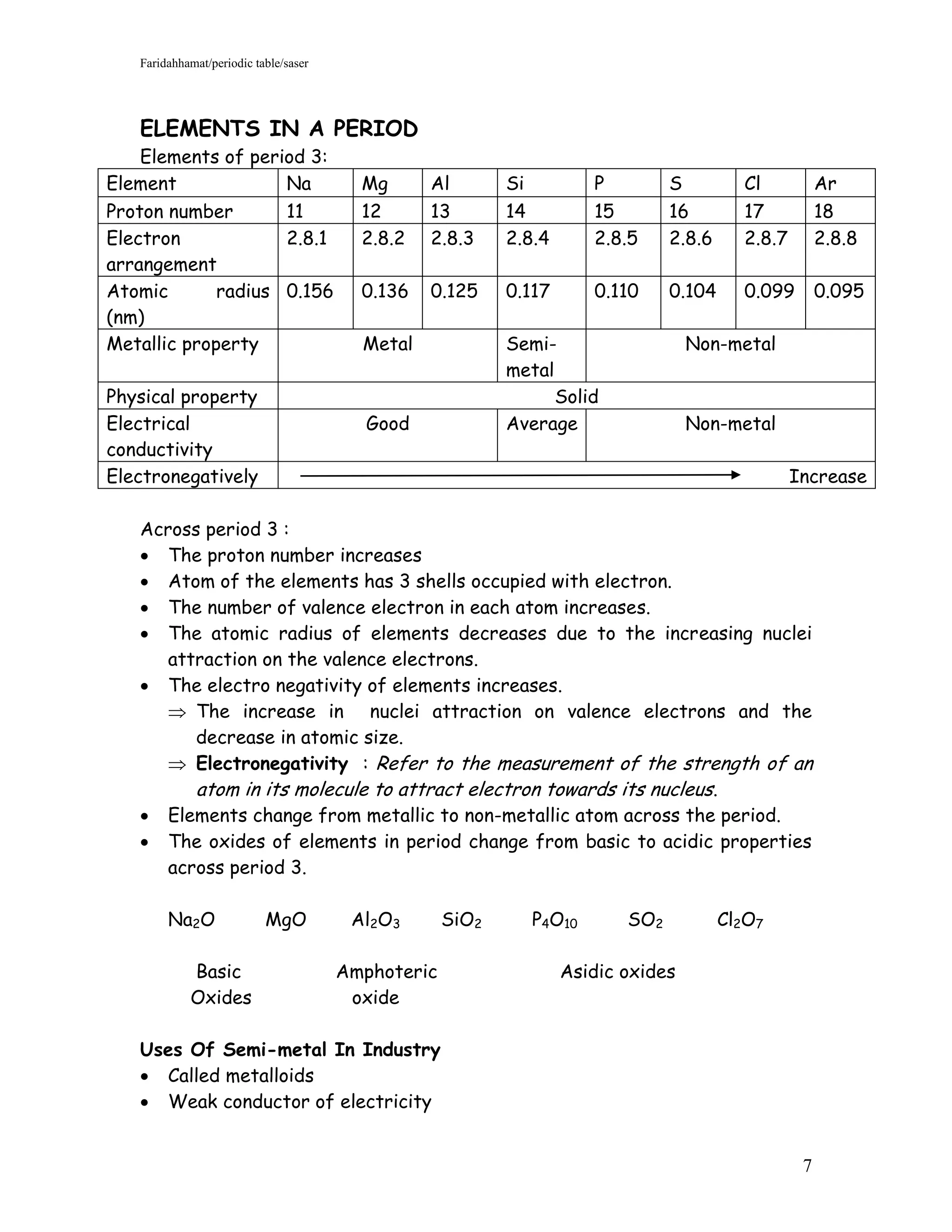 Chapter 4 perodic table | PDF | Chemistry | Science