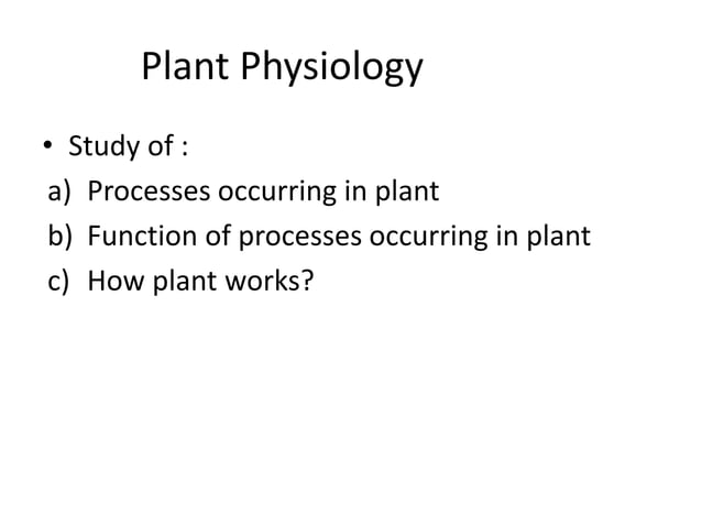 Plant physiology and Development | PPTX