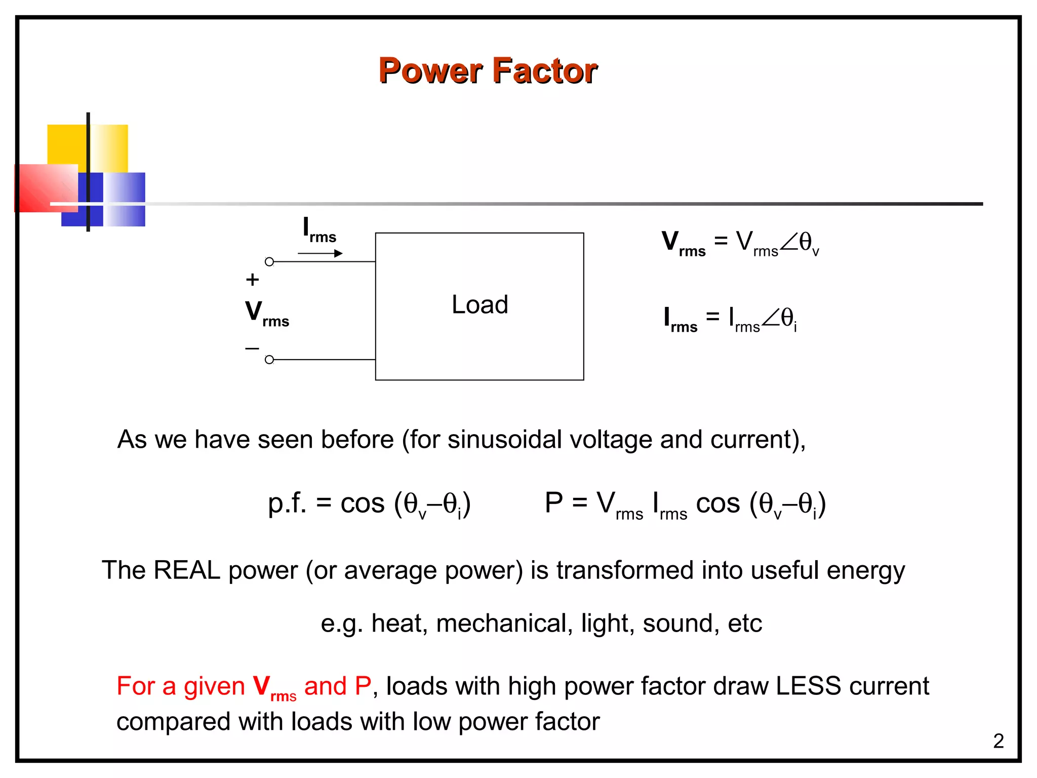 Chapter 4 (power factor correction) | PPT