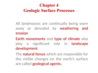 geological surface of processes and daikueg | PPTX