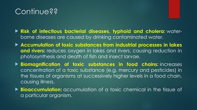 Water Pollution IGCSE Environmental Management | PPTX