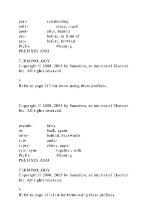 Chapter 4PrefixesCopyright © 2008, 2005 by Saunders,.docx