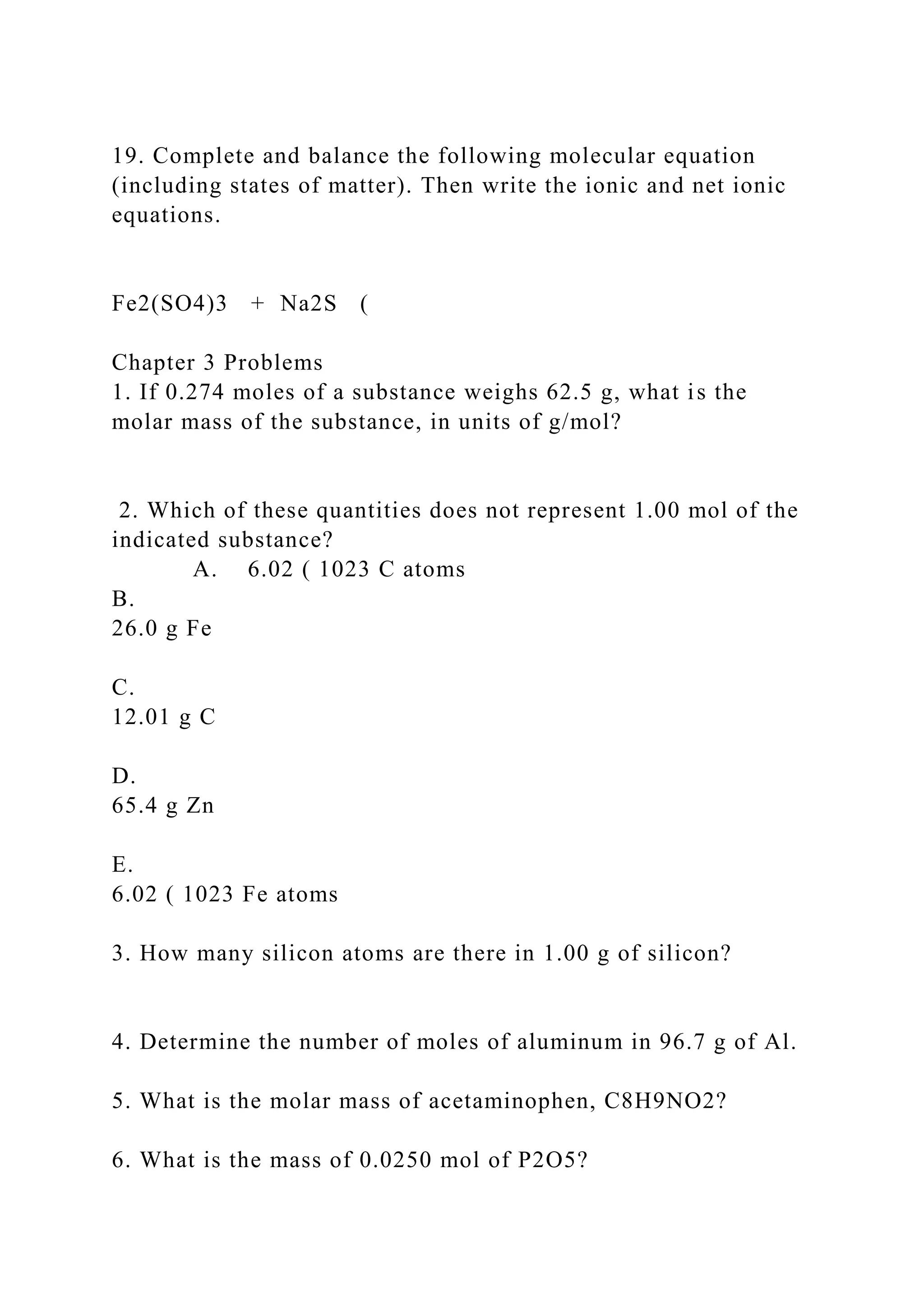 Chapter 4 Problems1. Which of these compounds is a strong elec.docx