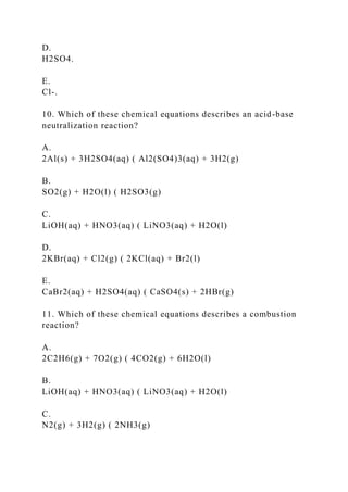 Chapter 4 Problems1. Which of these compounds is a strong elec.docx ...