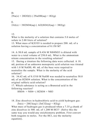 Chapter 4 Problems1. Which of these compounds is a strong elec.docx ...