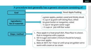 Chapter 4 procedure text | PPT