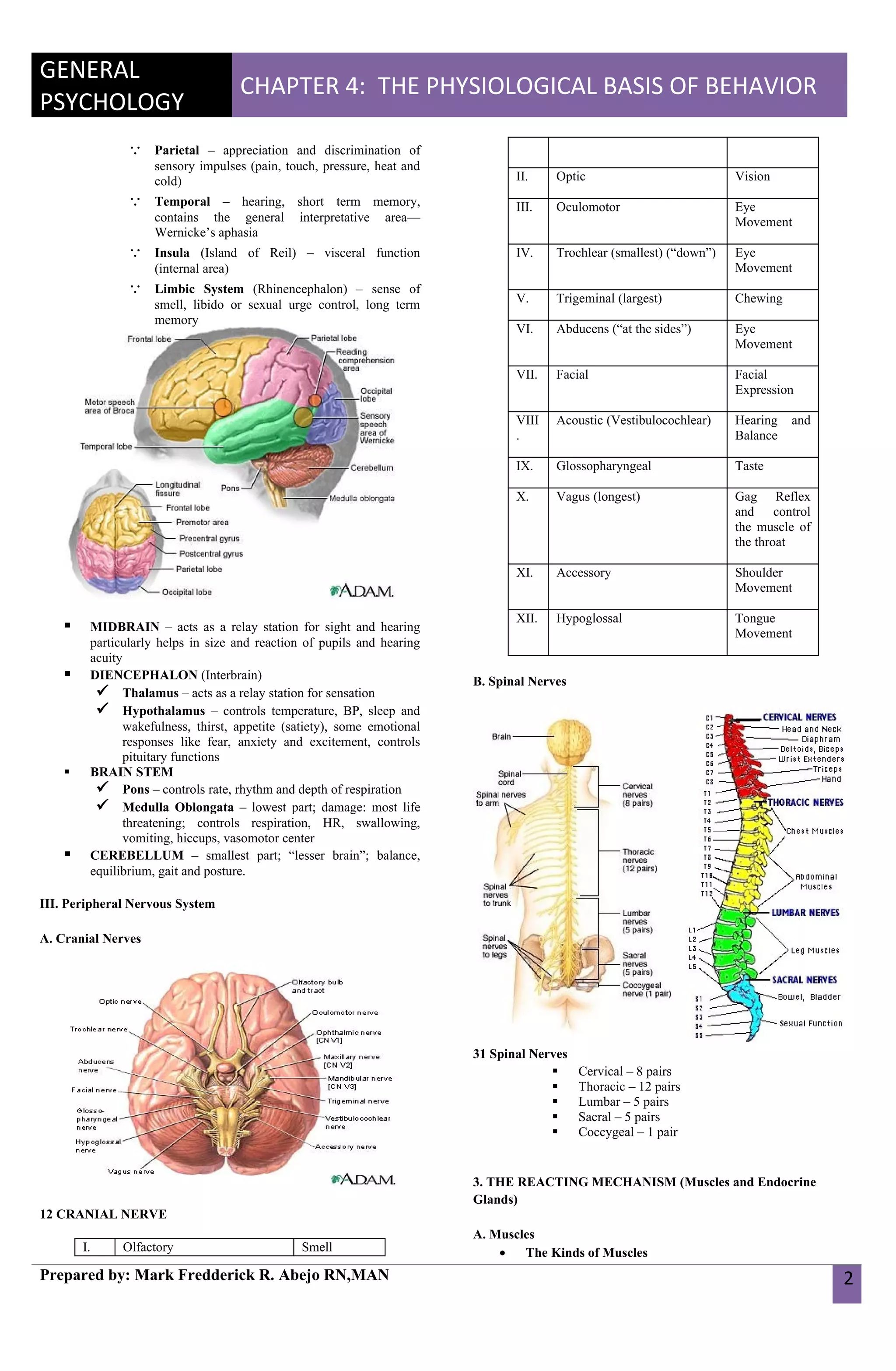 General Psychology: Chapter 4 | DOC