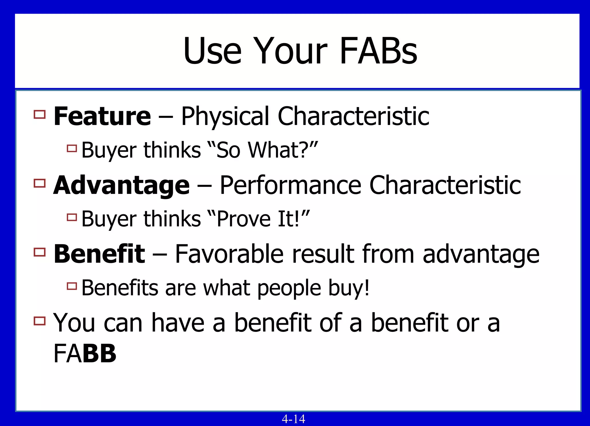 Chapter 4 Psychology of Selling ppt | PPT