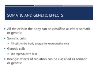 Chapter 4: Radiation Biology | PPTX