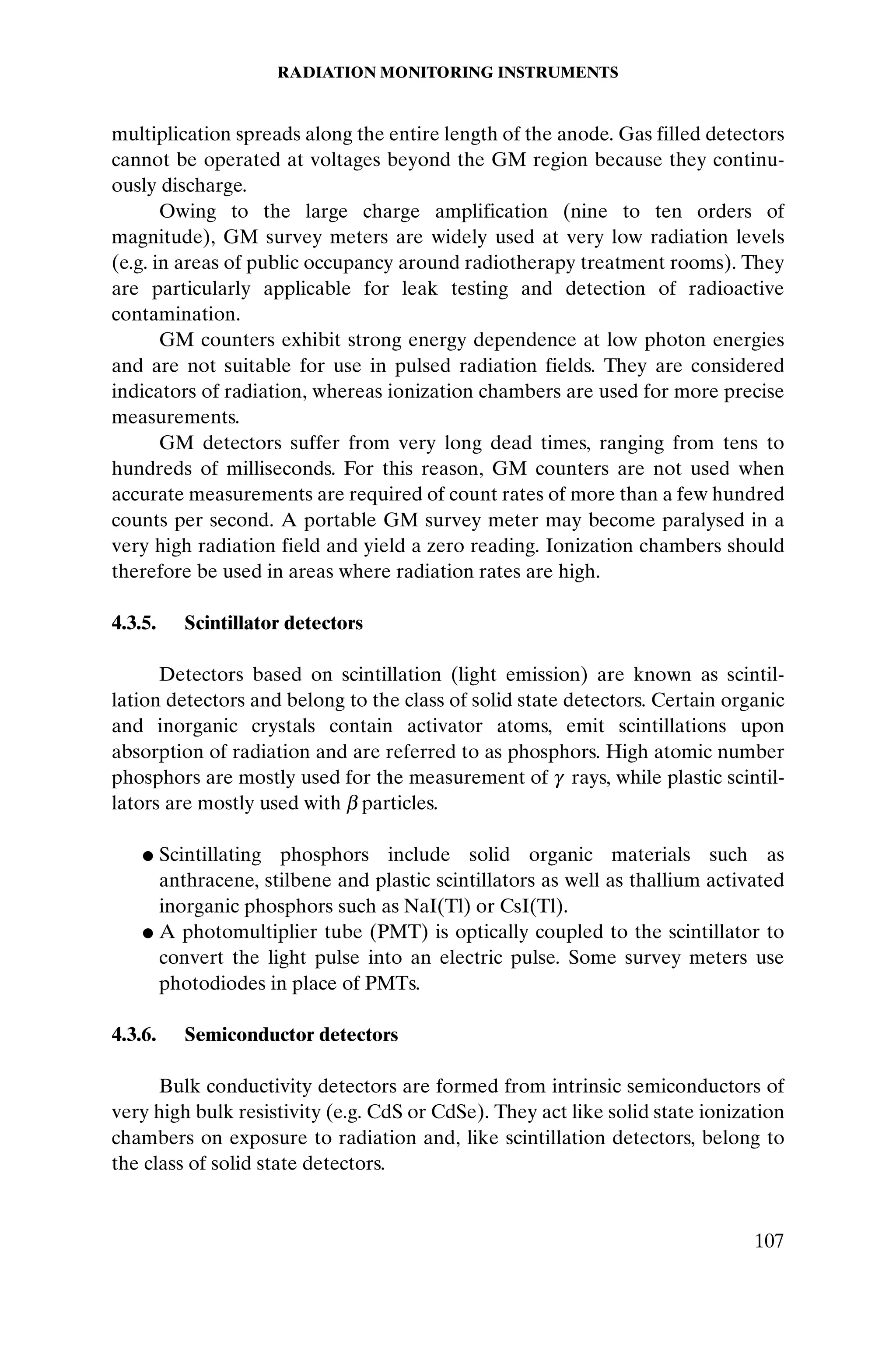 Chapter4 radiation monitoring instruments | PDF
