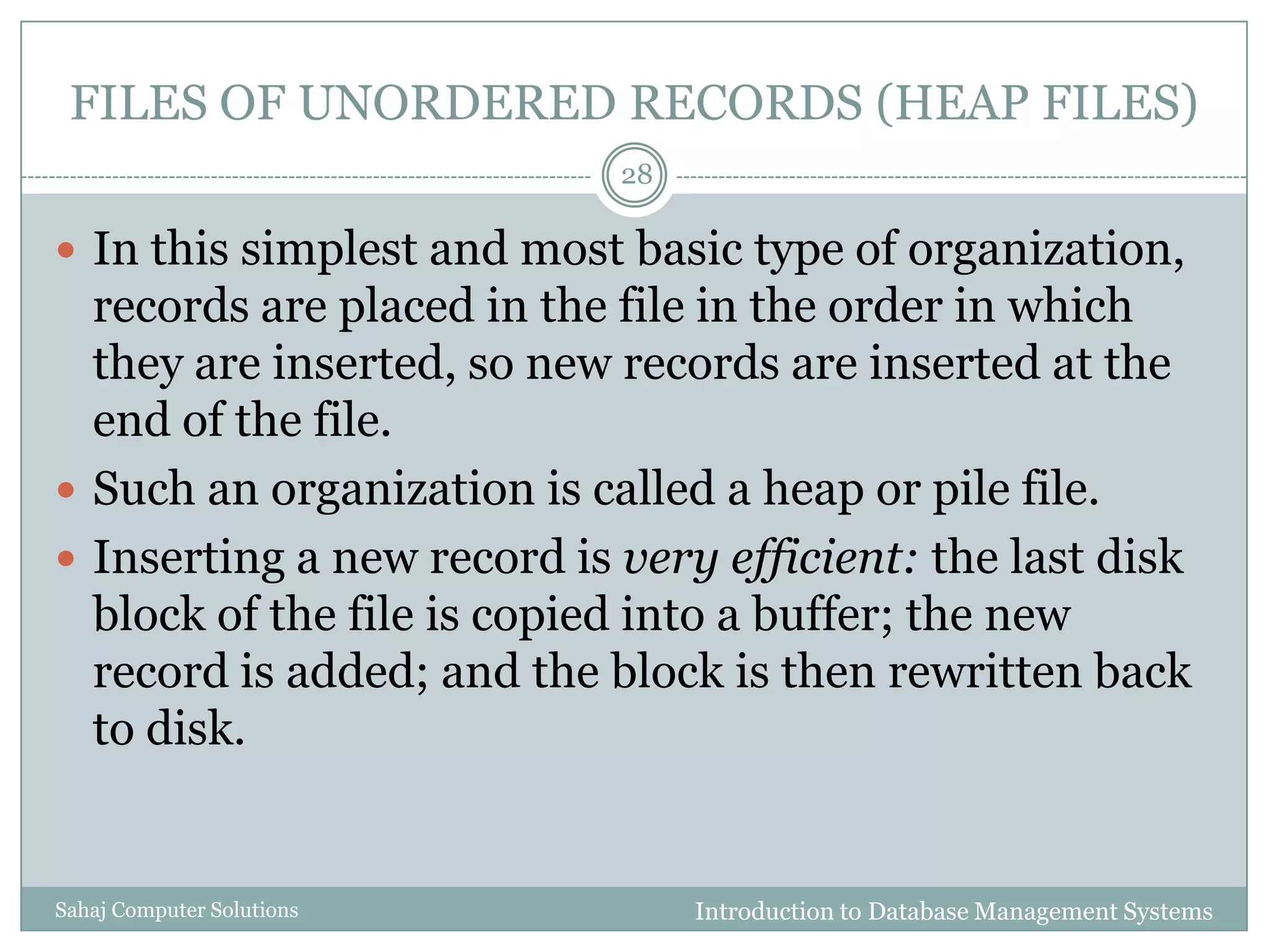 Chapter 4 record storage and primary file organization | PPTX