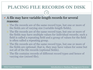 Chapter 4 record storage and primary file organization | PPTX
