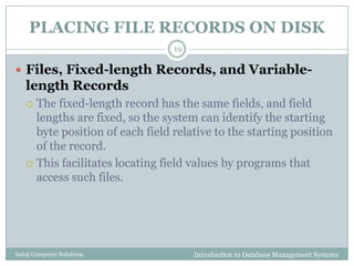 Chapter 4 record storage and primary file organization | PPTX