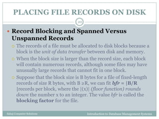 Chapter 4 record storage and primary file organization | PPTX