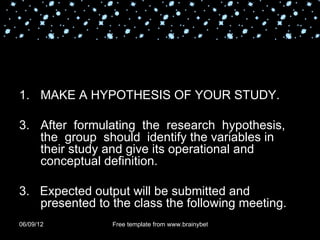 Chapter 4-RESEARCH HYPOTHESIS AND DEFINING VARIABLES | PPT
