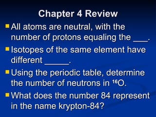 Chapter 4 review | PPT