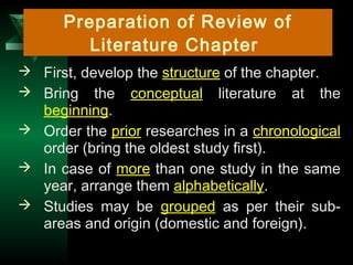 Chapter4 review of literature | PPT