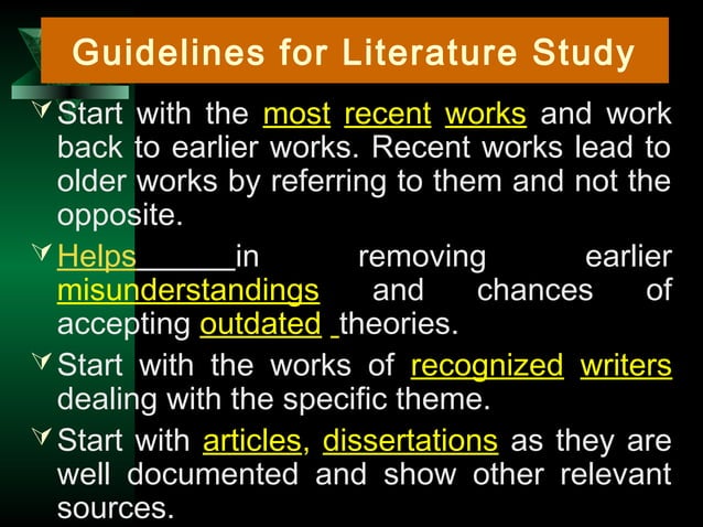 Chapter 4 (review of literature) | PPT