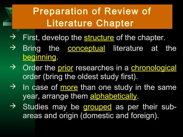 Chapter 4 (review of literature) | PPT
