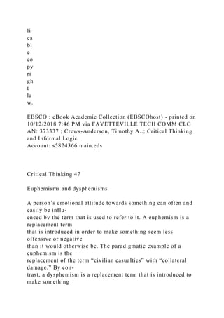 Chapter 4 Rhetorical Devices and Informal FallaciesNot su.docx