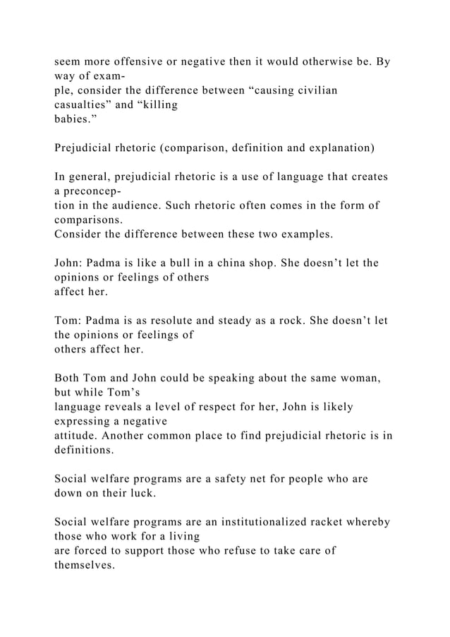 Chapter 4 Rhetorical Devices and Informal FallaciesNot su.docx