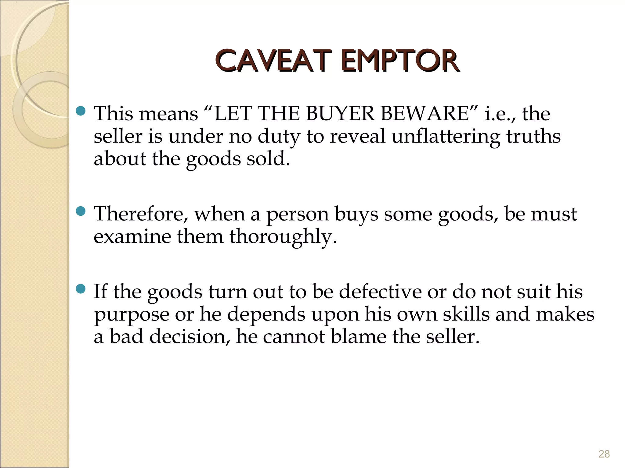 Chapter 4 sale of goods act, 1930new.1 | PPT
