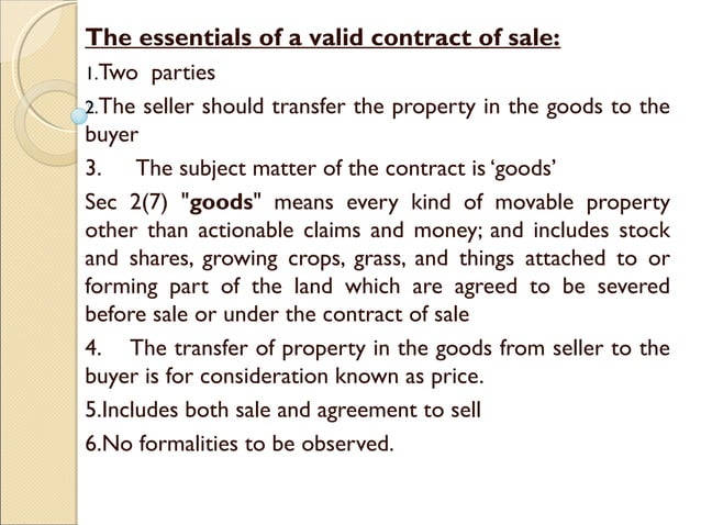 Chapter 4 sale of goods act, 1930new.1 | PPT
