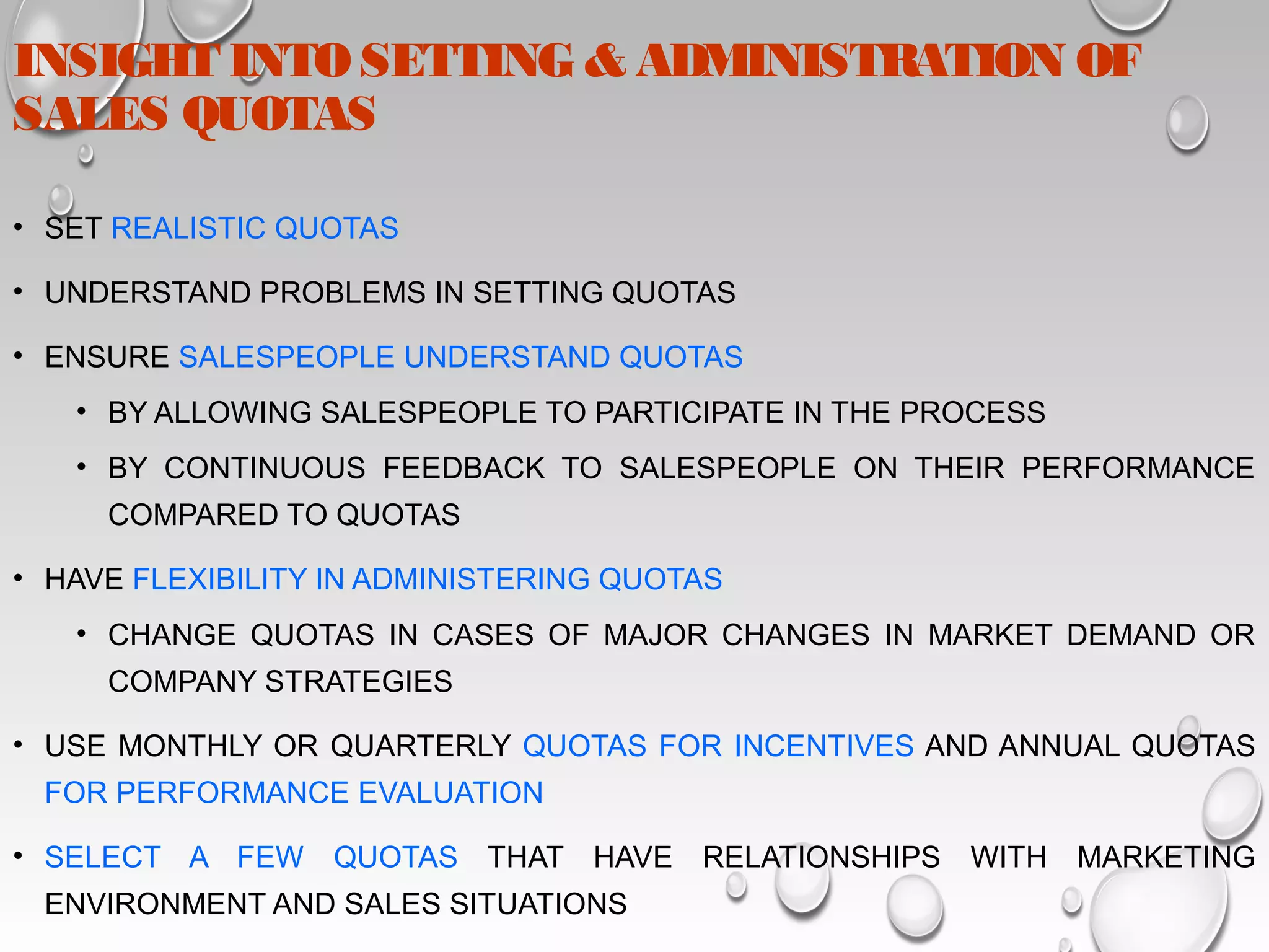 Chapter 4 Management of Sales Territories and Quotas | PPT