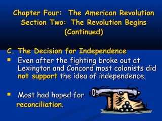 Chapter 4 section 2 continued | PPT