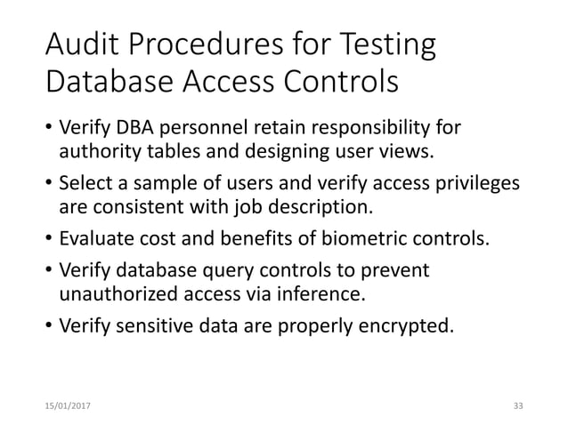Chapter 4 security part ii auditing database systems | PPTX | Databases | Computer Software and ...