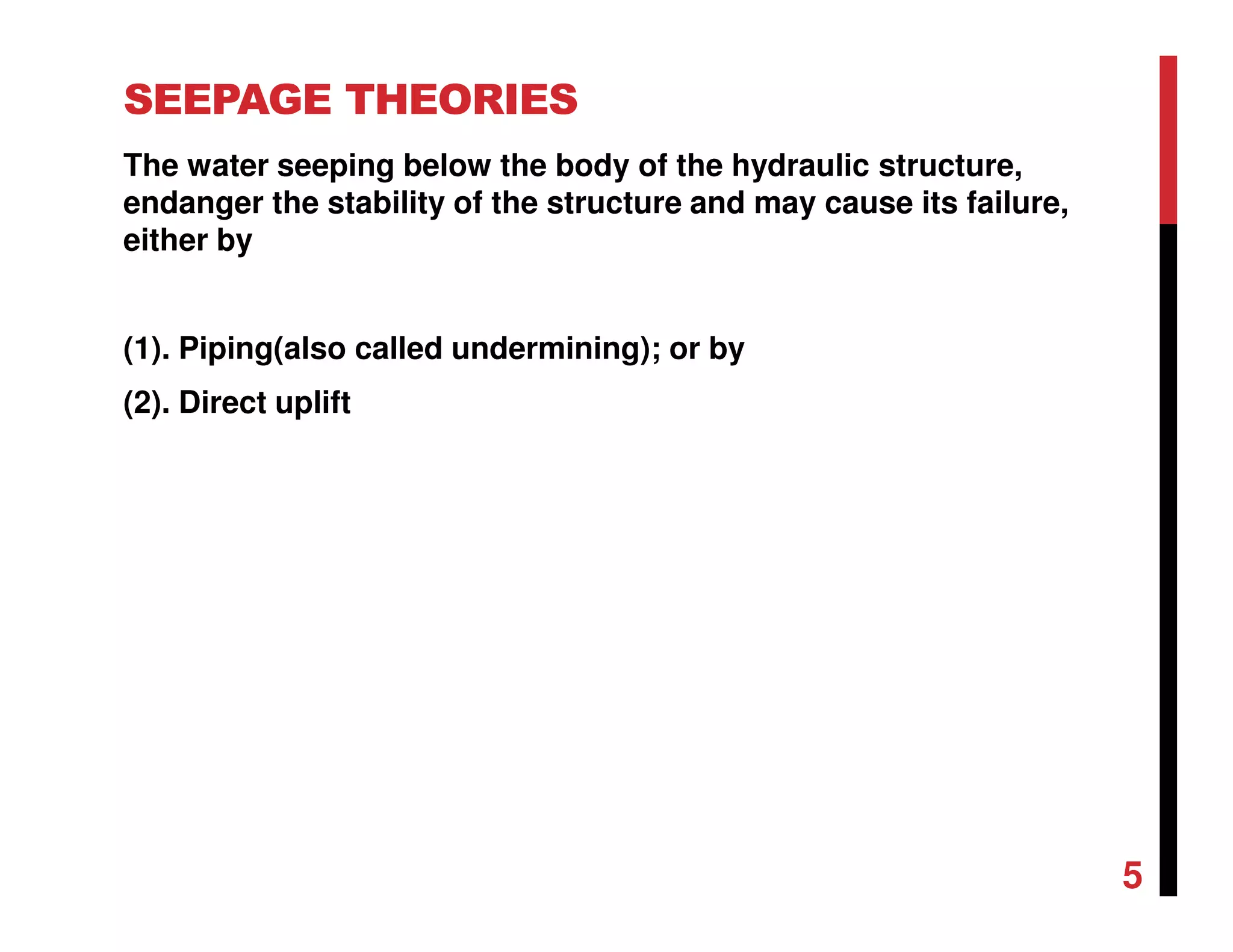Chapter 4 seepage theories | PDF