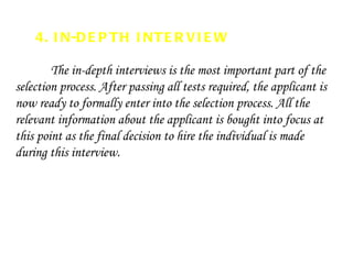 Chapter 4 selection of human resource | PPT