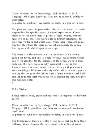 Chapter 4Sensation and PerceptionCoon, Introduction to Psych | PDF