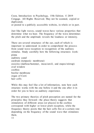 Chapter 4Sensation and PerceptionCoon, Introduction to Psych | PDF