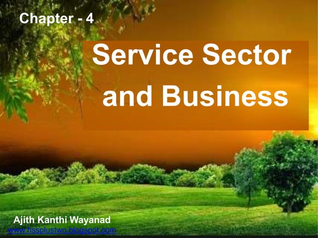 Chapter 4 service sector and business. 1.4 converted | PPTX