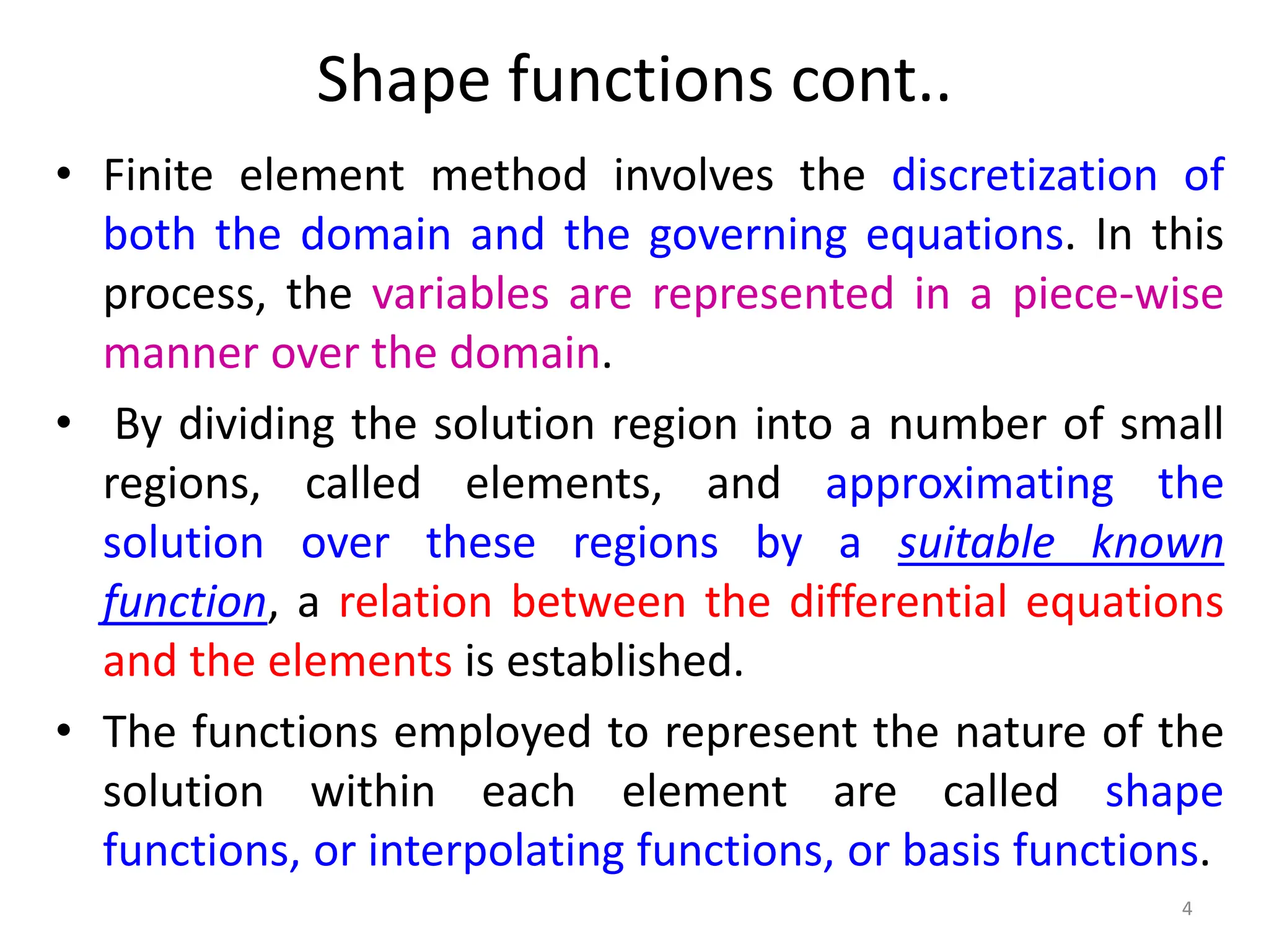 Chapter 4 Shape function.finite element analysis , shape function derivation | PDF
