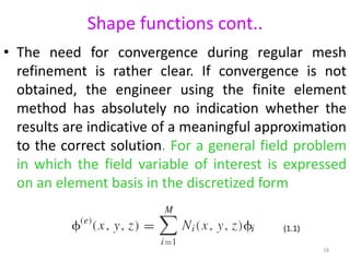 Chapter 4 Shape function.finite element analysis , shape function derivation | PDF