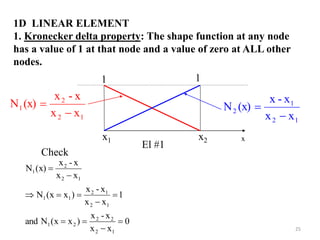 Chapter 4 Shape function.finite element analysis , shape function derivation | PDF