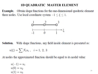 Chapter 4 Shape function.finite element analysis , shape function derivation | PDF