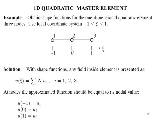 Chapter 4 Shape Function Finite Element Analysis Shape Function