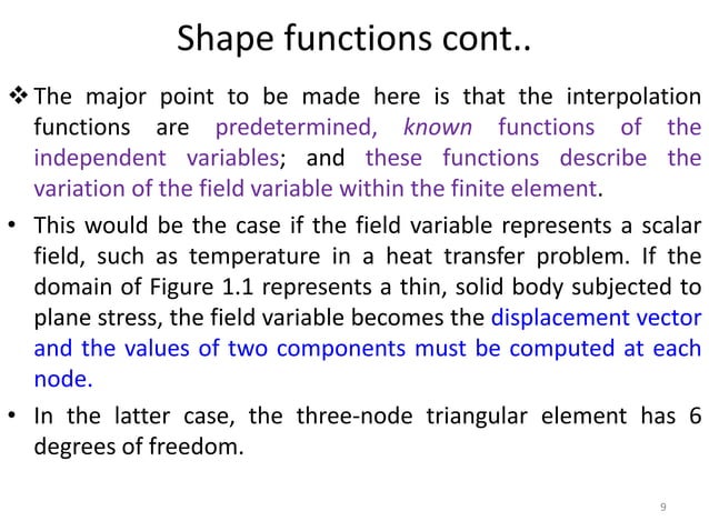 Chapter 4 Shape function.finite element analysis , shape function ...