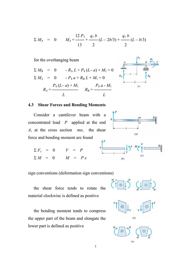 Chapter 4 shear forces and bending moments | PDF