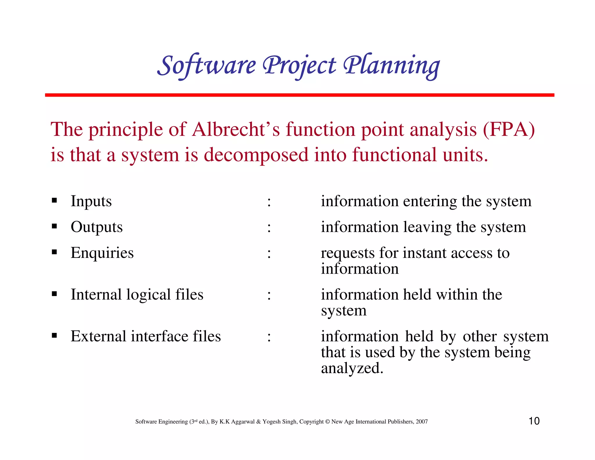Chapter 4 software project planning | PDF