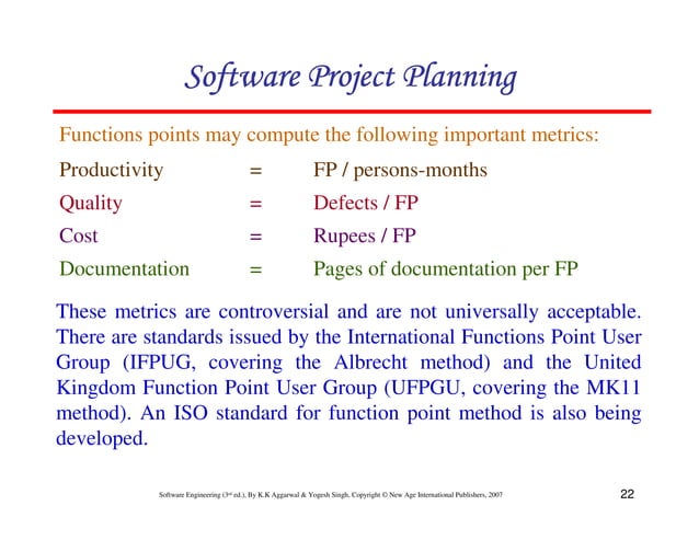 Chapter 4 software project planning | PDF